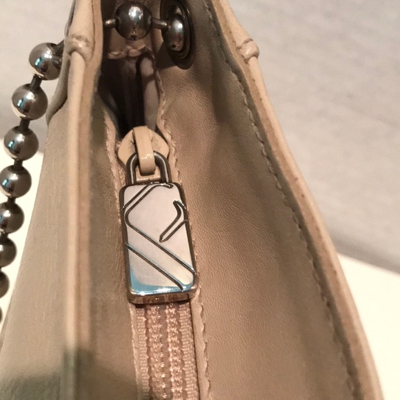 Furla | Bags | Furla Cream Leather Shoulder Bag Chain Strap | Poshmark